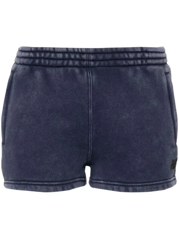 Alexander Wang Embossed-logo Track Shorts - Blue