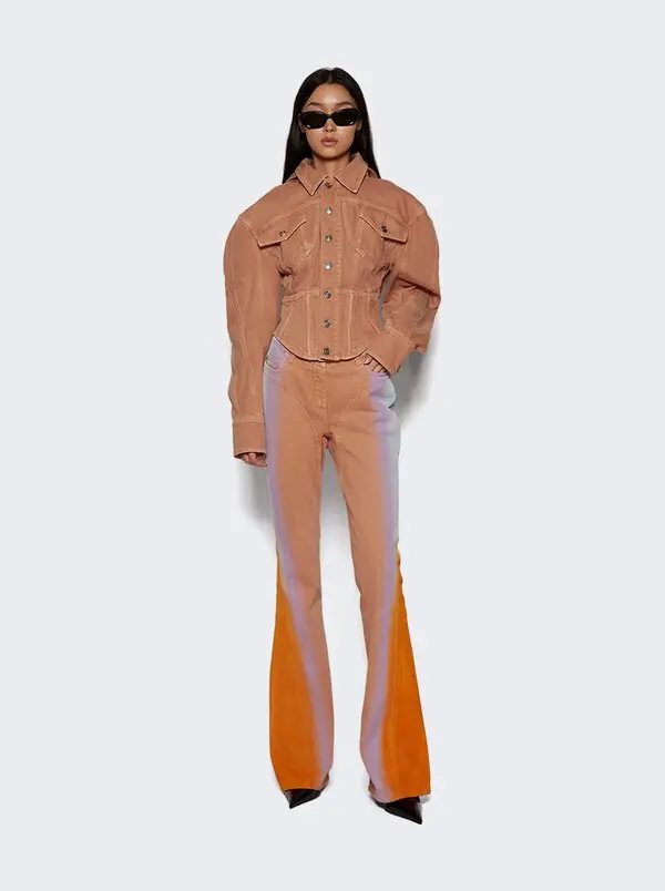 MUGLER Corseted Denim Jacket