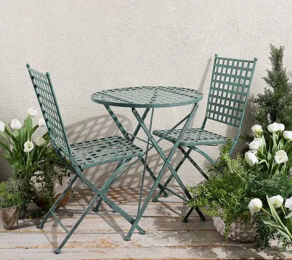GARDEN REFLECTIONS As Is 3-piece Foldable Bistro Set