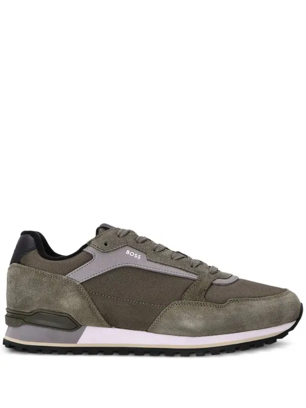 Hugo Boss Suede-trimmed Mesh Sneakers