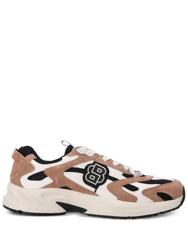 Hugo Boss Suede-trimmed Mesh Sneakers