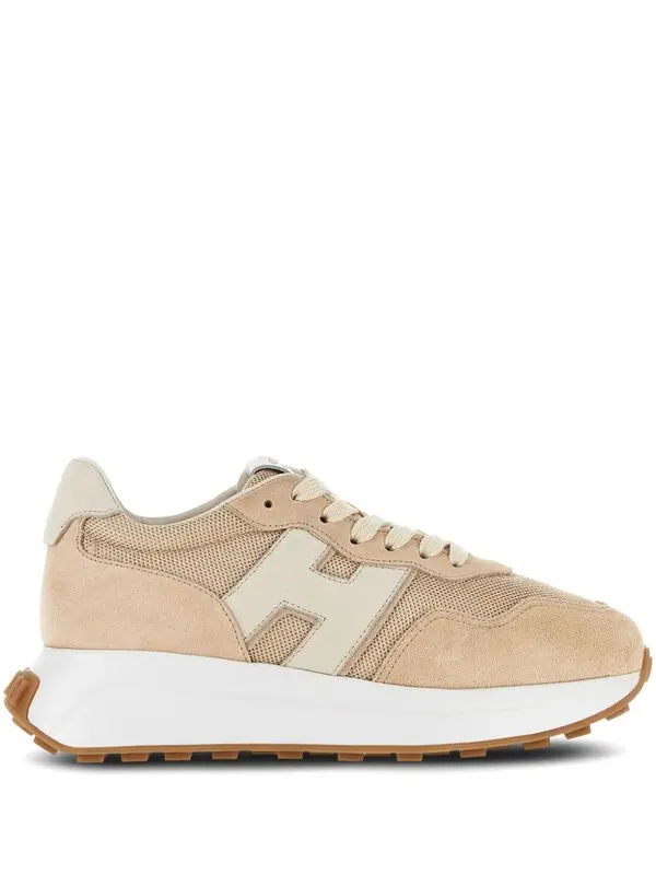 Hogan H641 Panelled Lace-up Sneakers - Neutrals