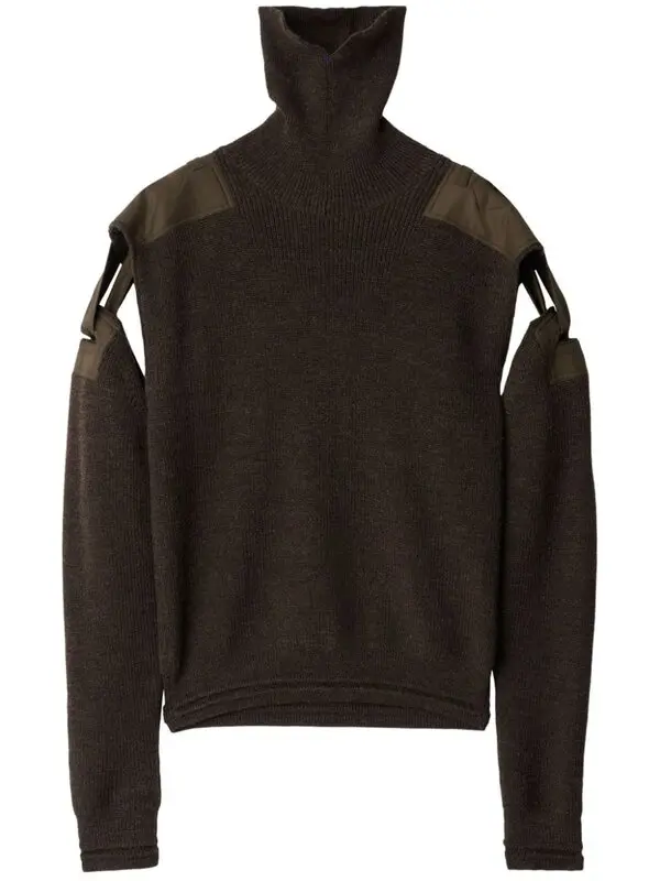Burberry Detachable-sleeve Wool Jumper