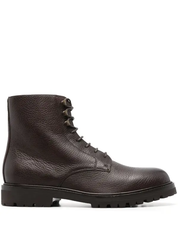 Brunello Cucinelli Round-toe Leather Ankle Boots
