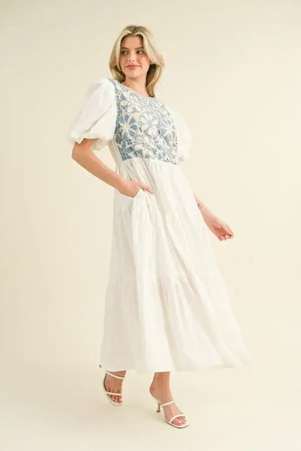white christmas dresses Black Striped Crochet Bodice Halter Neck Midi Dress main image 1