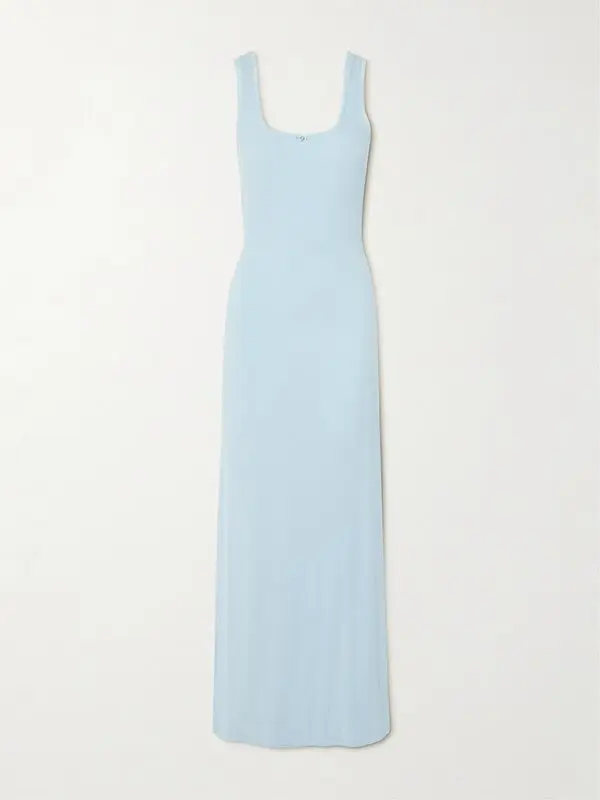 Skims Soft Lounge Lace Scoop Neck Long Dress In Blue - 70% Off |  Editorialist