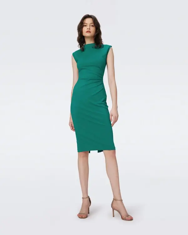 Diane Von Furstenberg Darrius Bodycon Dress - Emerald