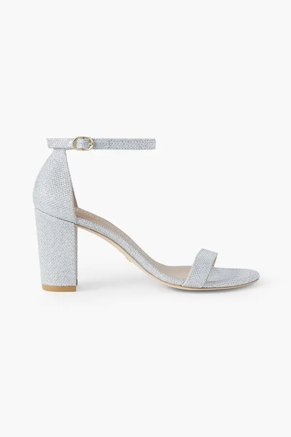 STUART WEITZMAN Glittered Mesh Sandals