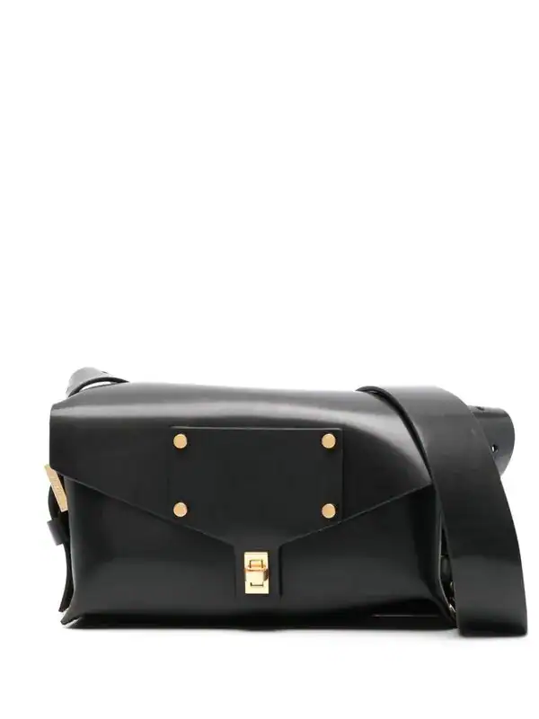 Allsaints Miro Leather Crossbody Bag - Black | Editorialist