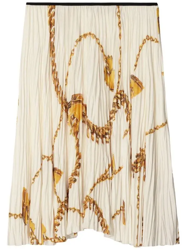 Burberry Shield Hardware Pleated Skirt