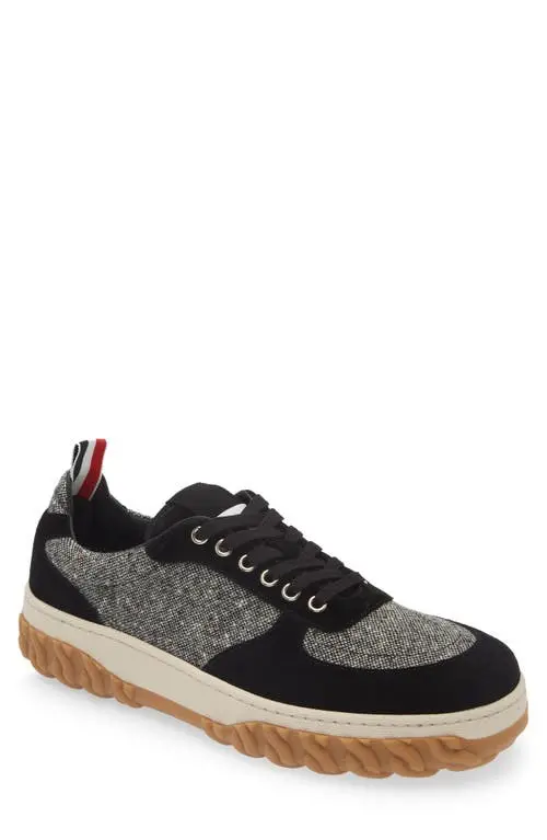 Thom Browne Letterman Low Top Sneakers - Black/white