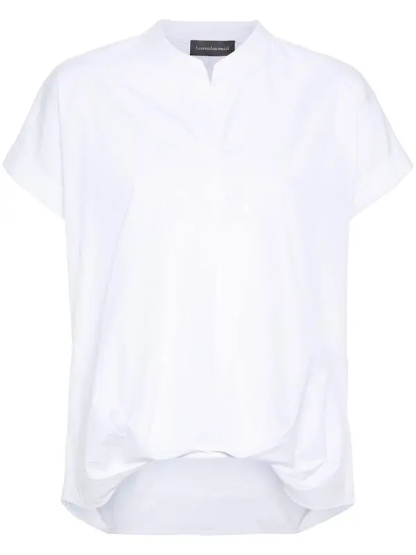 Lorena Antoniazzi Gathered Poplin Blouse
