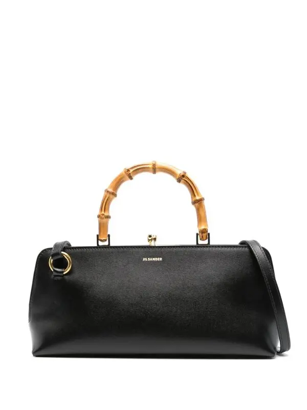 JIL SANDER Goji Leather Tote - Black