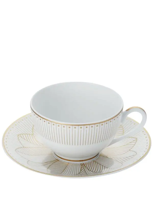 Christofle Malmaison Impériale Tea Cup And Saucers
