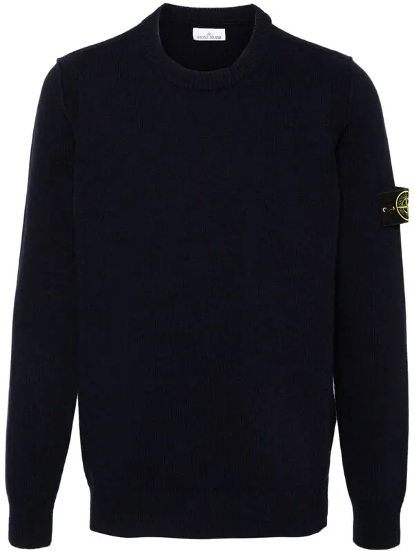 Stone Island Compass Badge Jumper - Blue