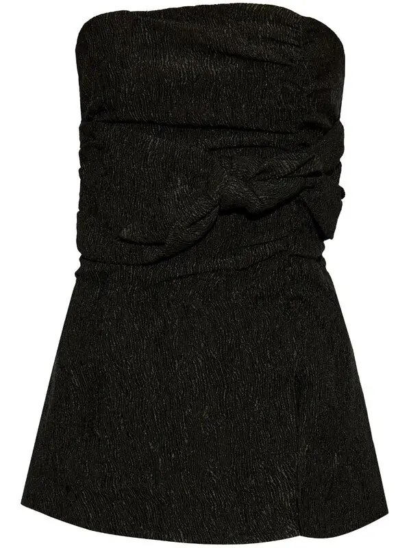 GANNI Knot-detailing Strapless Top