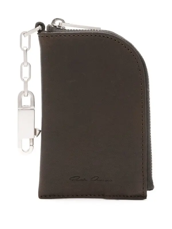 Rick Owens Hook Leather Wallet - Brown | Editorialist