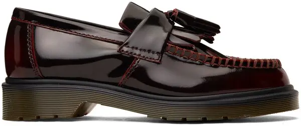 Dr. Martens Burgundy Adrian Loafers - Cherry Red - 17% Off 