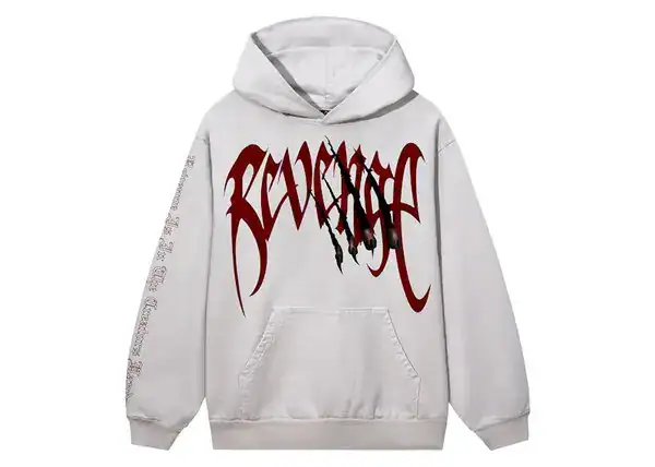 Revenge X City Morgue Arch Logo Claw Hoodie - Cement | Editorialist