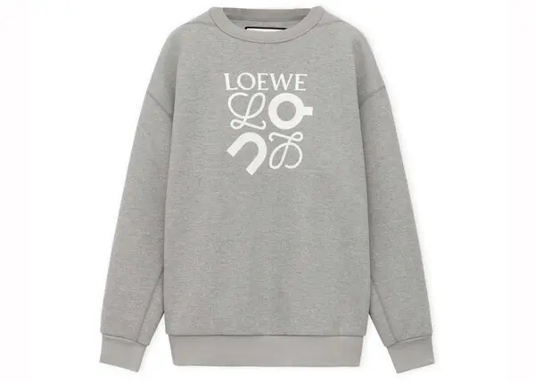 Loewe X On Technical Jersey Sweatshirt - Grey Melange