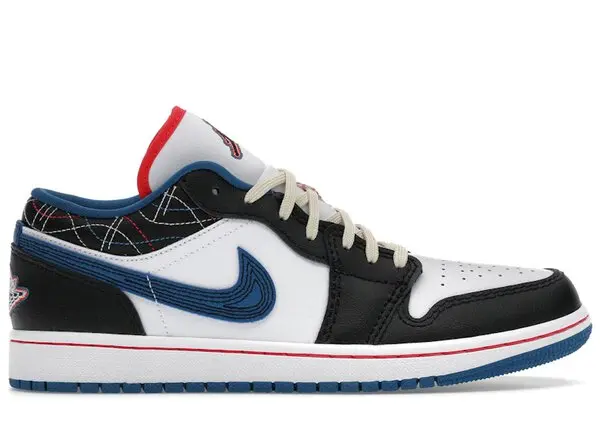 JORDAN 1 Low Se Sashiko - White/industrial Blue