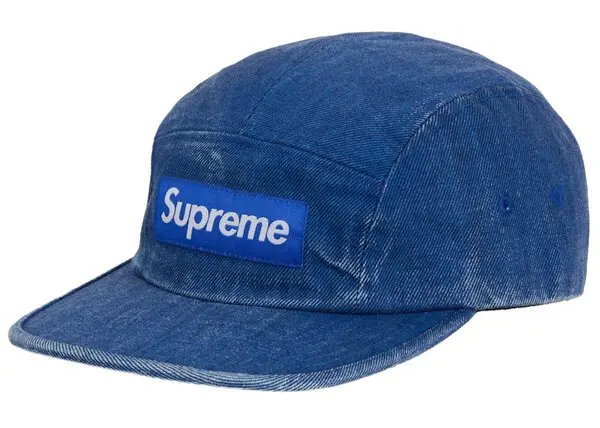 Supreme Coated Denim Camp Cap - Royal