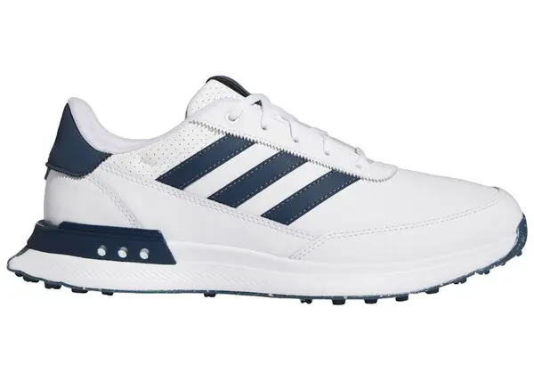 Adidas S2g Spikeless Leather 24 Golf - Cloud White/collegiate Navy Blue/silver Metallic