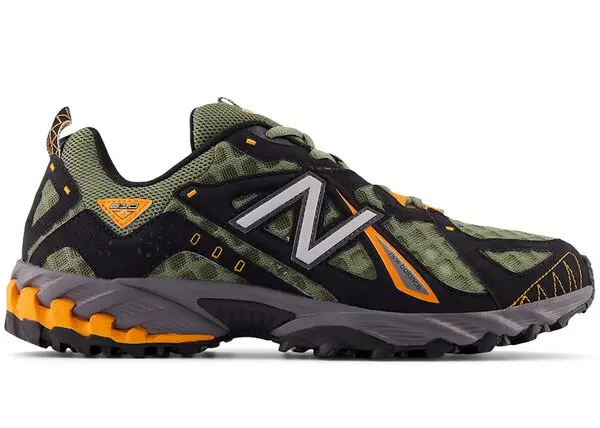 NEW BALANCE 610 Sneakers - Dark Olivine/black/tangerine