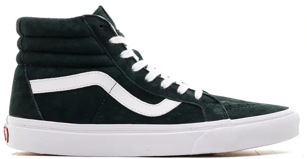 VANS Sk8-hi Reissue Pig Suede Sneakers - Darkest Spruce/white