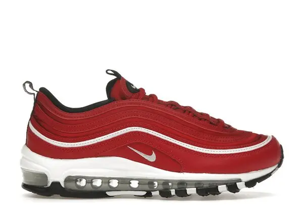Nike Air Max 97 Se Satin Sneakers - Gym Red/neutral Grey/black