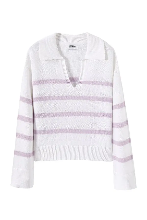 27 Miles Malibu Apallo Cotton D Polo Sweater