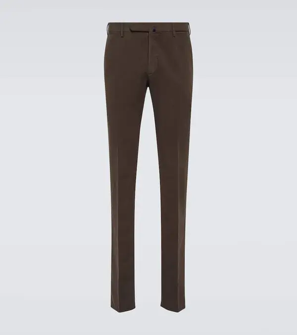 SLOWEAR Incotex Slim-fit Cotton Trousers - Brown