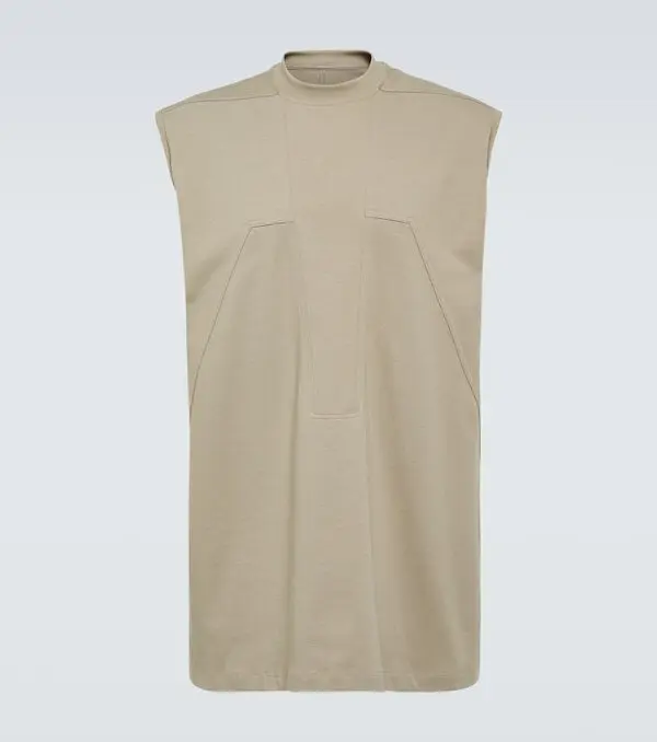 Rick Owens Splintered Tarp Cotton Jersey Tank Top