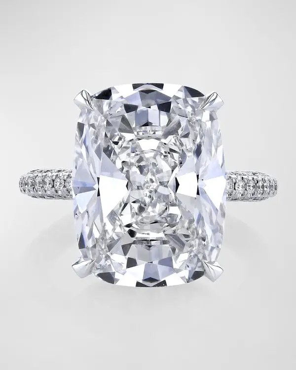 Neiman Marcus Platinum Cushion Cut Diamond Ring