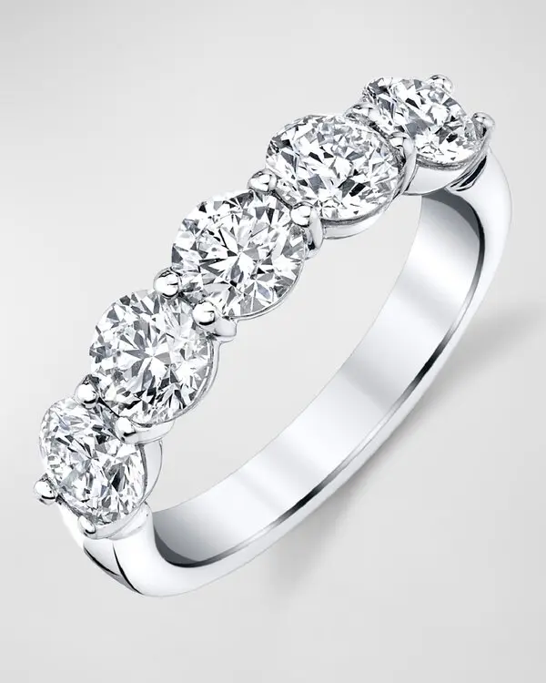 Neiman Marcus Five-stone Round Diamond Band - Platinum