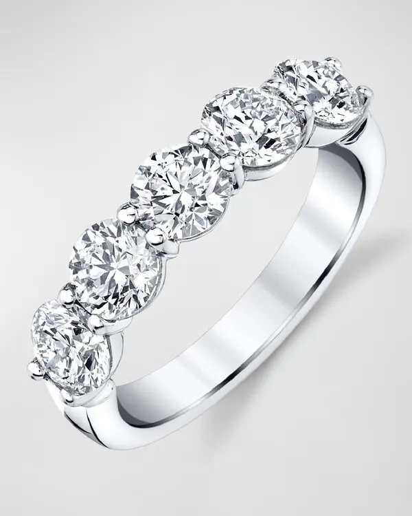 Neiman Marcus Band With 2.50ct Round Cut Diamonds - Platinum