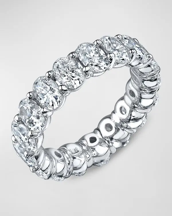 Neiman Marcus Eternity Band With 5.66ct Oval Diamonds - Platinum