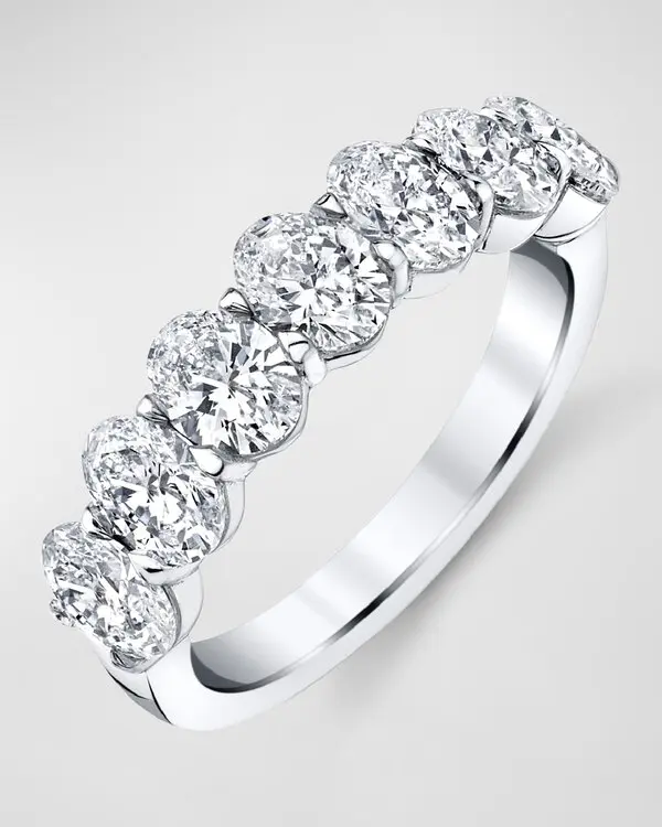 Neiman Marcus Band With 2.30ct Oval Diamonds - Platinum