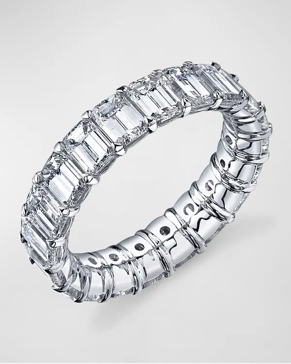 Neiman Marcus Eternity Ring With 4.00ct Emerald Cut Diamonds