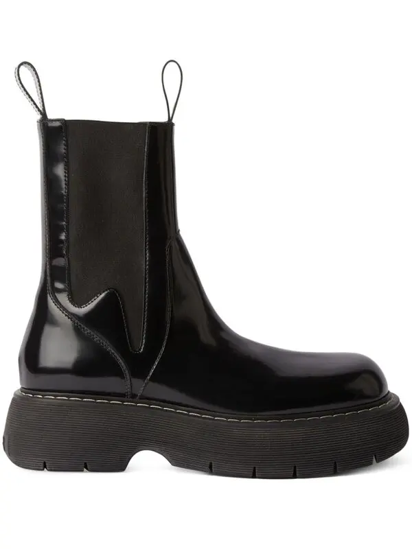 MSGM Platform Leather Chelsea Boots