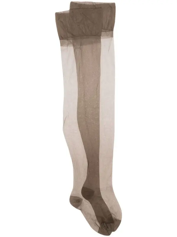 MAISON CLOSE Sheer Stockings - Brown