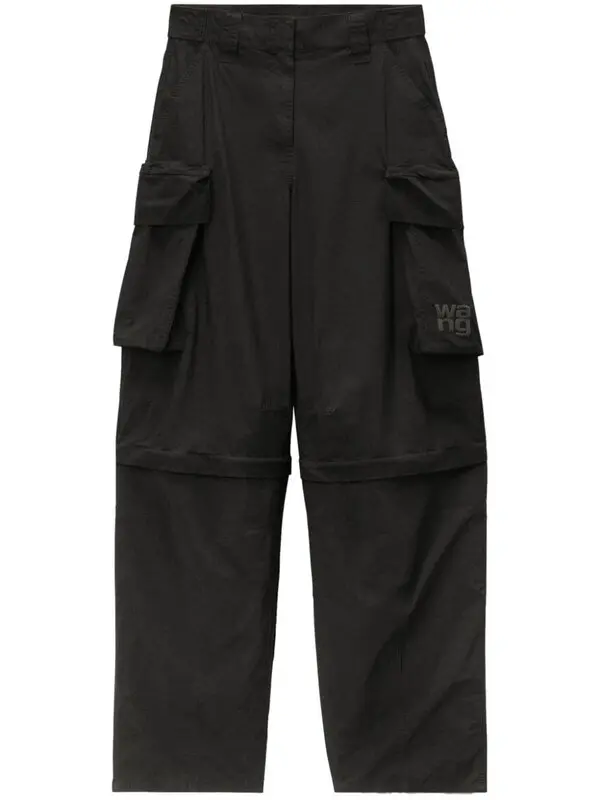 Alexander Wang Panelled Wide-leg Cargo Trousers - Black
