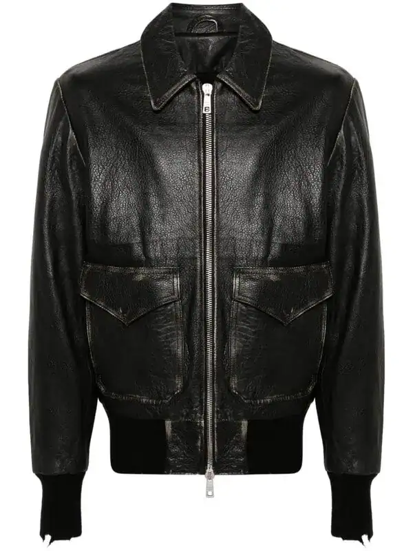 Giorgio Brato Leather Shirt Jacket In Black - 52% Off | Editorialist