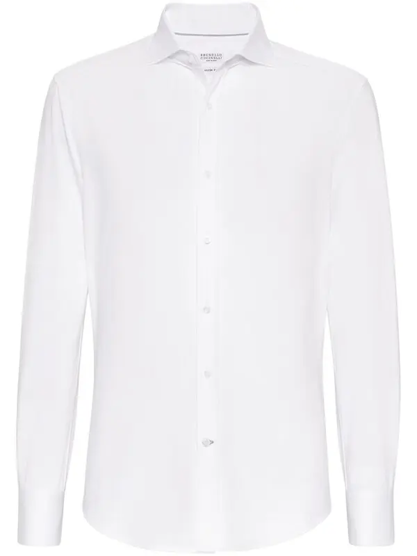 Brunello Cucinelli Long-sleeve Cotton Shirt - White