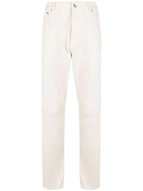 Brunello Cucinelli Garment-dyed Tapered Jeans