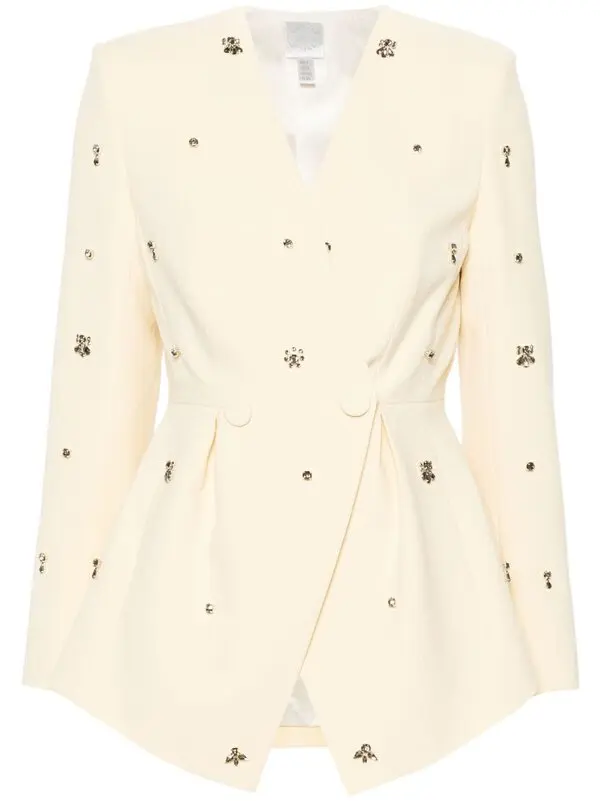 Huishan Zhang Milo Crystal-embellished Crepe Blazer