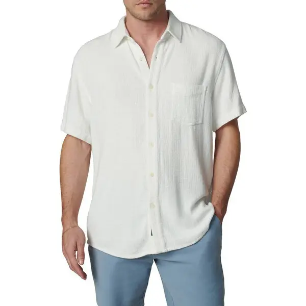 JOE'S Scott Short Sleeve Linen Blend Button-up Shirt