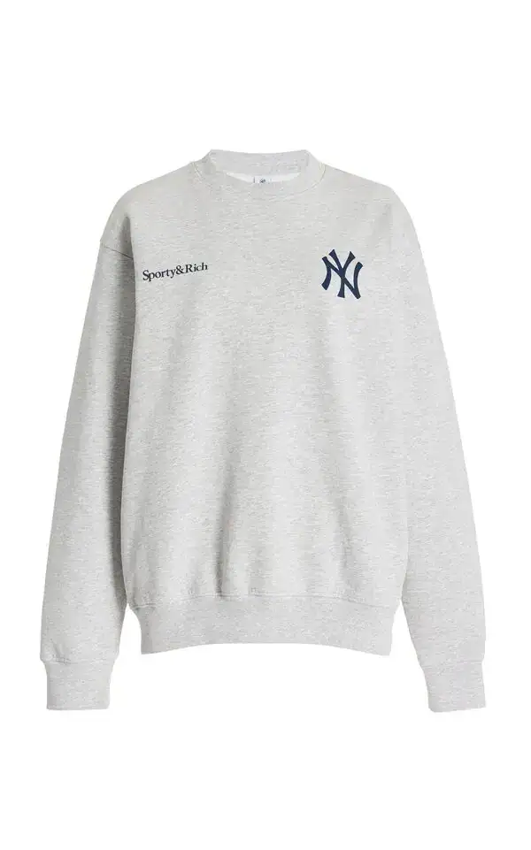 トップス [Sporty&Rich]Yankees crewneck sweat GREY Sporty & Rich X Yankees Cotton Sweatshirt Xs In Grey - 40