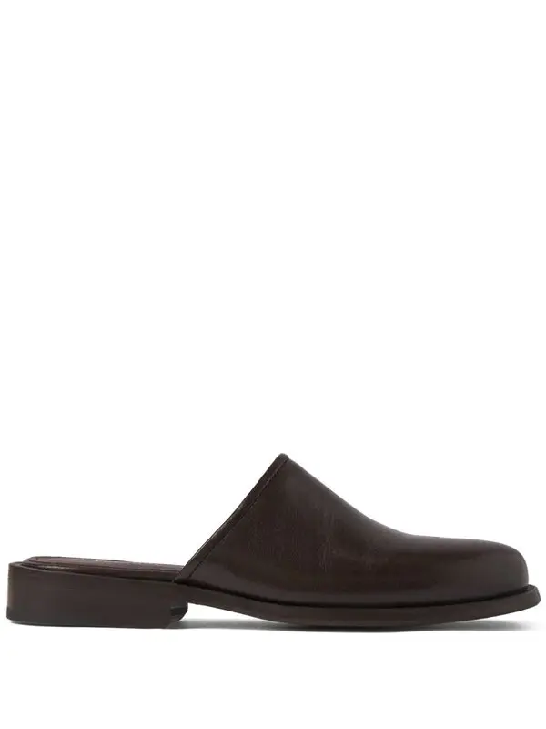 LEMAIRE Square-toe 35mm Mules - Brown