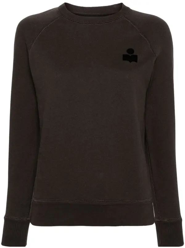 MARANT ETOILE Milla Logo-flocked Sweatshirt - Black